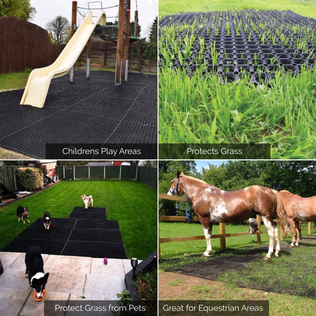 CORE Grass Rubber Grass and Ground Protection Mats 1.5m x 1m x 16mm - CORE